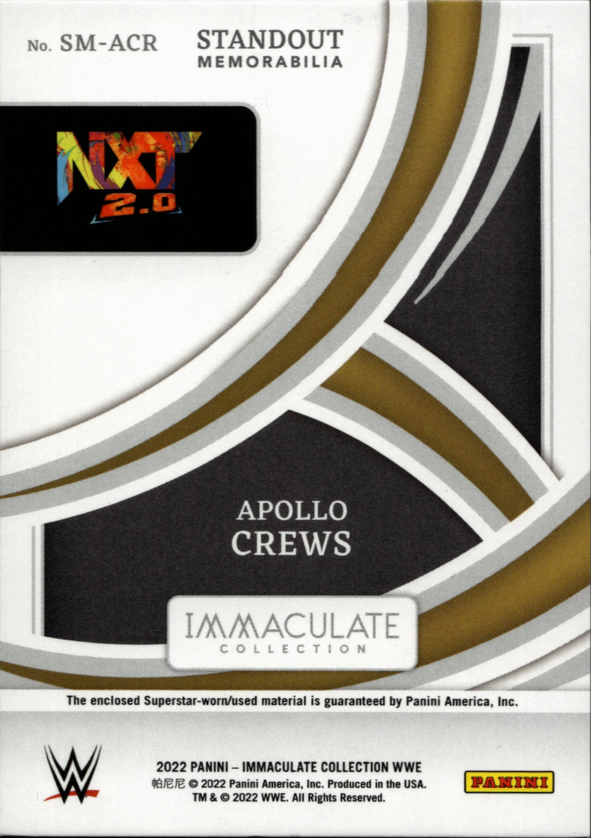 2022 Apollo Crews Panini Immaculate WWE STANDOUT HOLO GOLD SHIRT 02/10