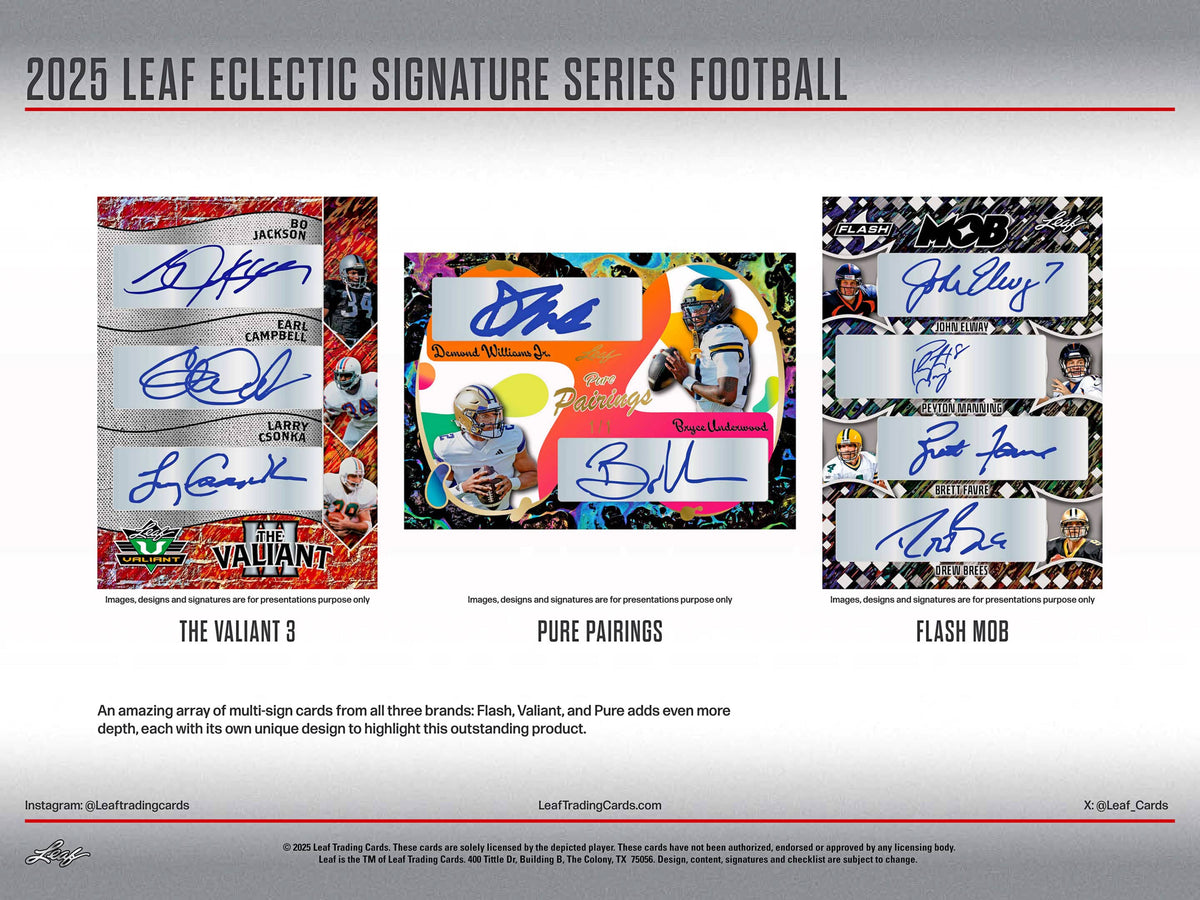 * Last Case * 2025 Leaf Eclectic Football Mythical, 8 Box Case