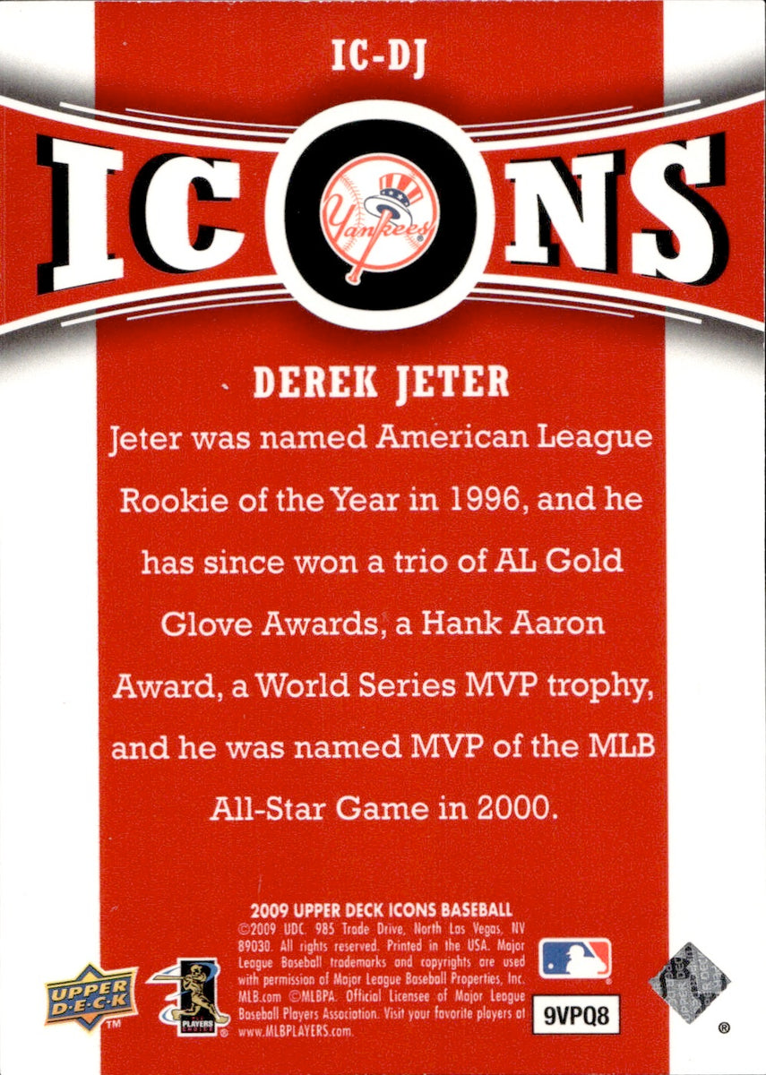 2009 Derek Jeter Upper Deck Icons RED 089/999 #IC-DJ New York Yankees