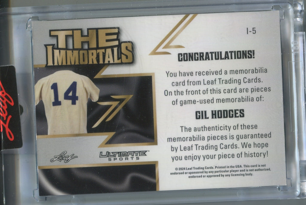 2024 Gil Hodges Leaf Ultimate Sports THE IMMORTALS SPARKLE FOIL QUAD J
