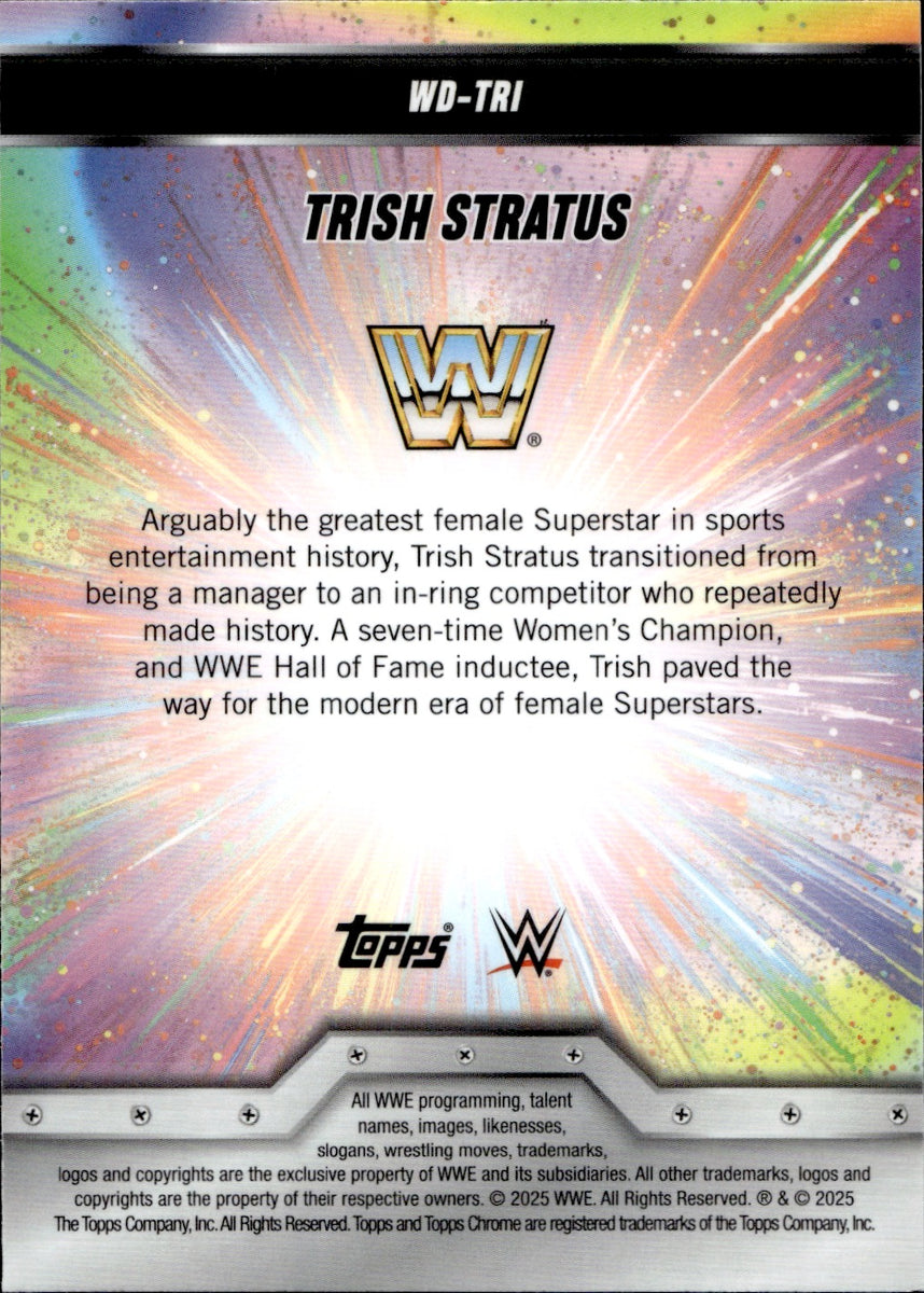 2025 Trish Stratus Topps Chrome WOMENS DIVISION GREEN GEOMETRIC REFRAC
