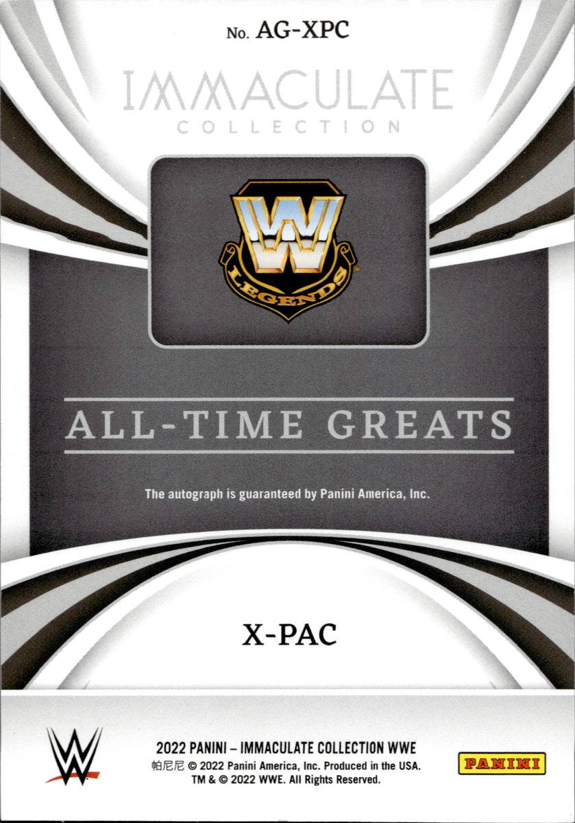 2022 X-Pac Panini Immaculate WWE ALL-TIME GREATS SIGNATURES AUTO 47/75