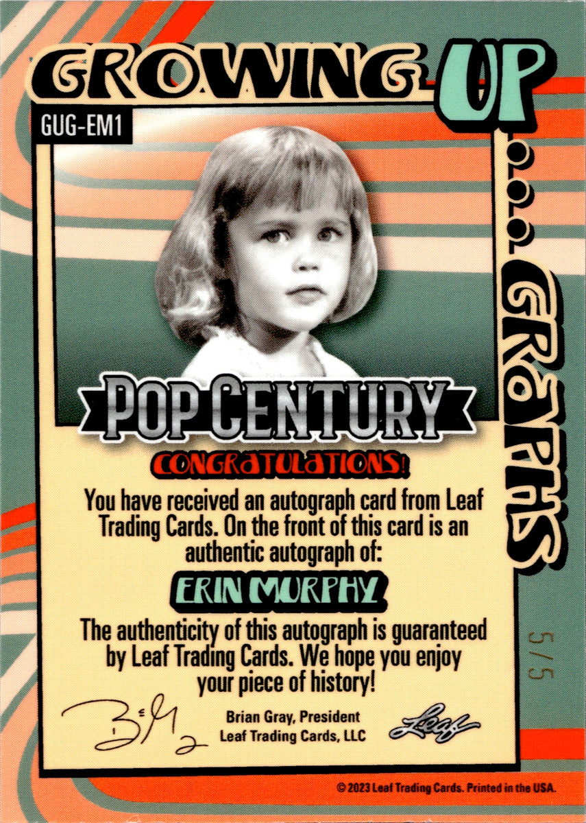 2023 Erin Murphy Leaf Metal Pop Century GROWING UP GRAPHS PURPLE AUTO