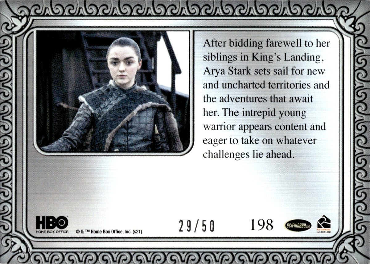 2021 Arya the Adventurer Rittenhouse Game of Thrones The Iron Annivers