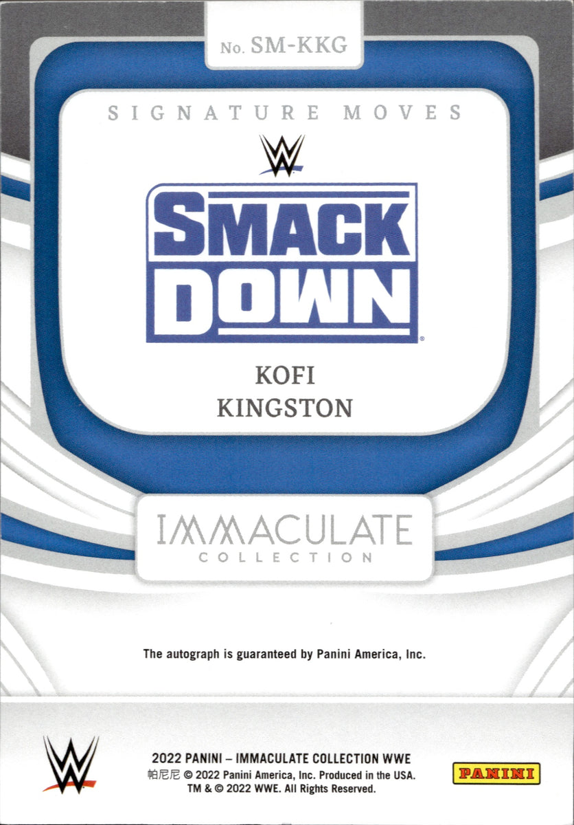 2022 Kofi Kingston Panini Immaculate WWE SIGNATURE MOVES AUTO 21/49 AU