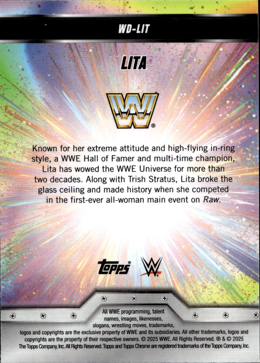 2025 Lita Topps Chrome WOMENS DIVISION AQUA GEOMETRIC REFRACTOR 108/12