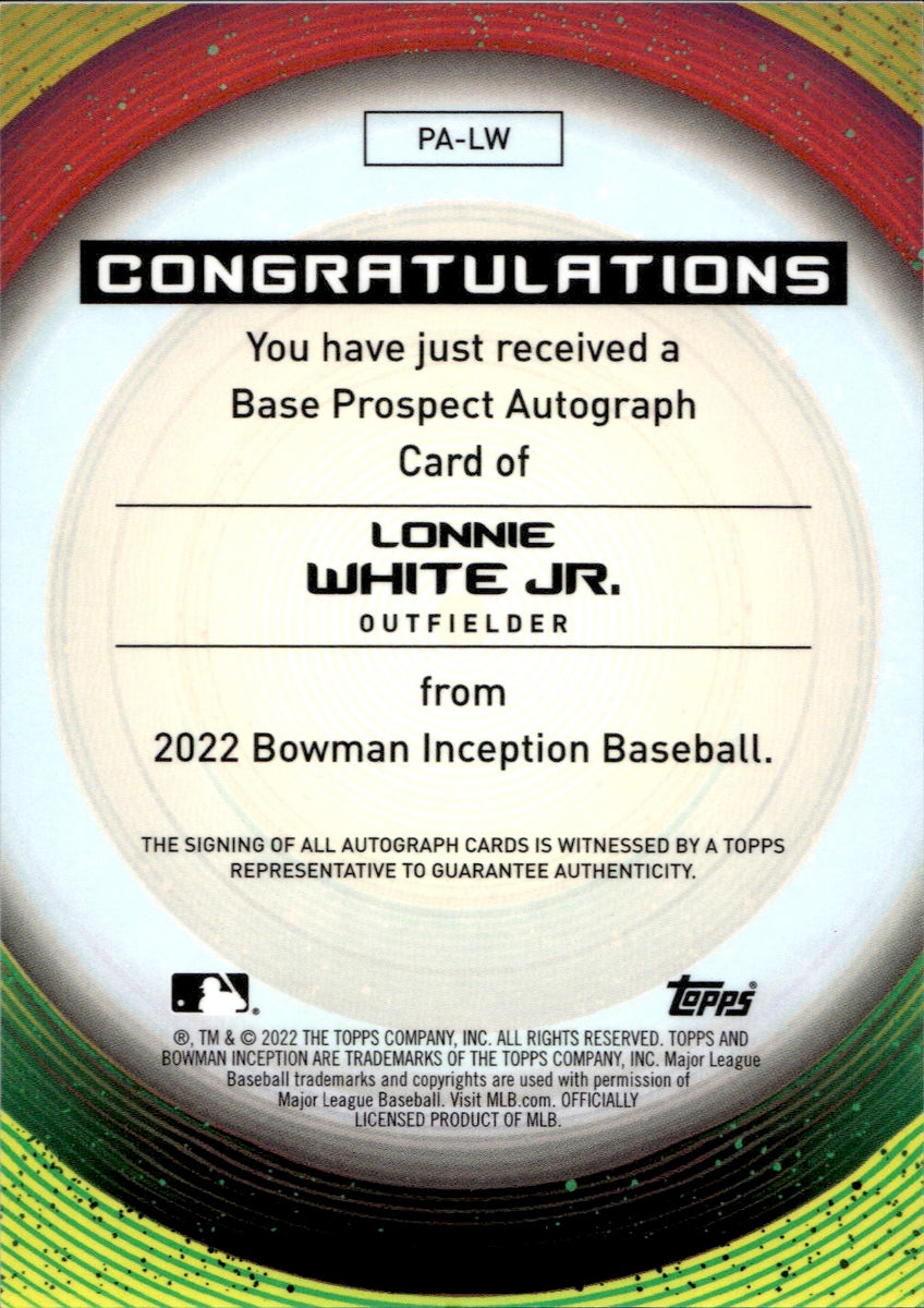 2022 Lonnie White Jr. Bowman Inception ORANGE AUTO 23/25 AUTOGRAPH #PA