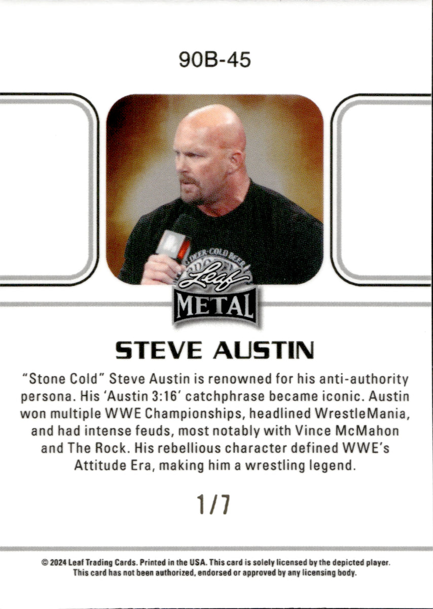 2024 Steve Austin Leaf Metal Legends '90 RED LAVA 1/7 #90B-45 WWE Lege