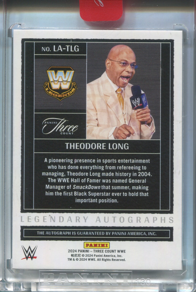 2024 Theodore Long Panini Three Count WWE LEGENDARY AUTO 73/99 AUTOGRA