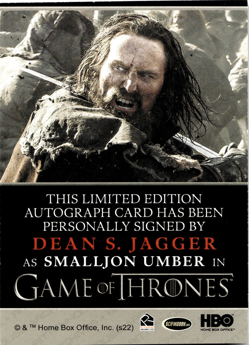 2022 Dean S. Jagger as Smalljon Umber Rittenhouse Game of Thrones The