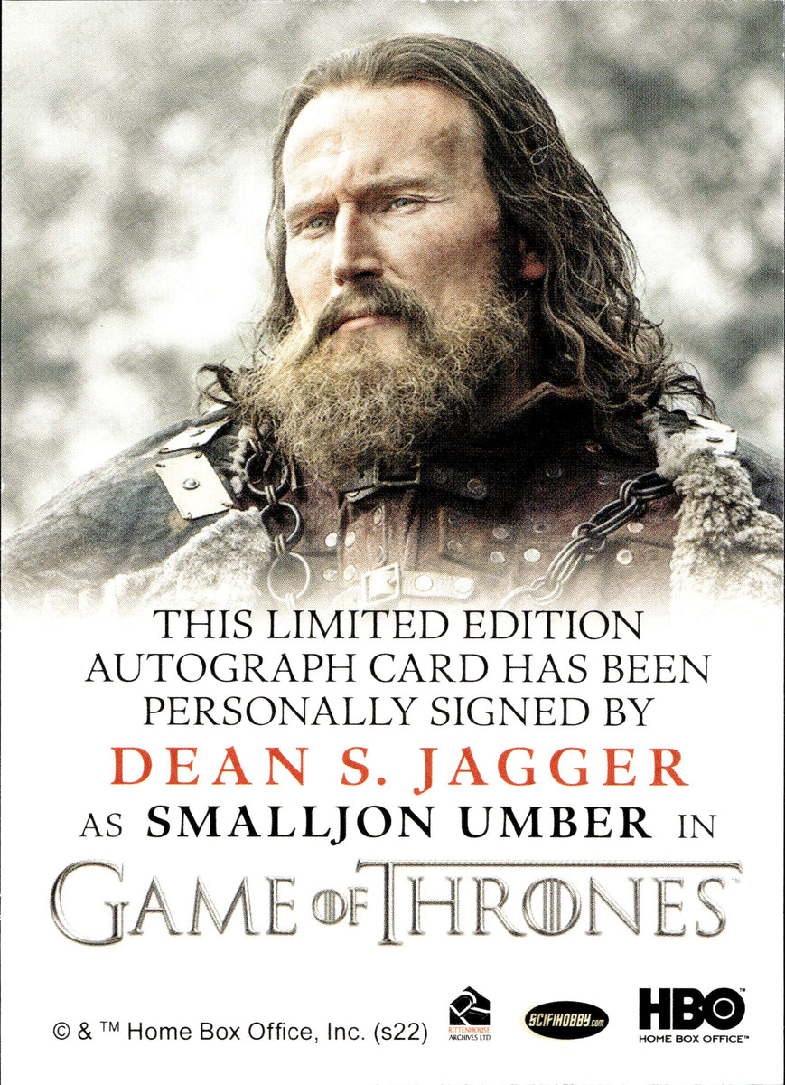 2022 Dean S. Jagger as Smalljohn Rittenhouse Game of Thrones The Compl