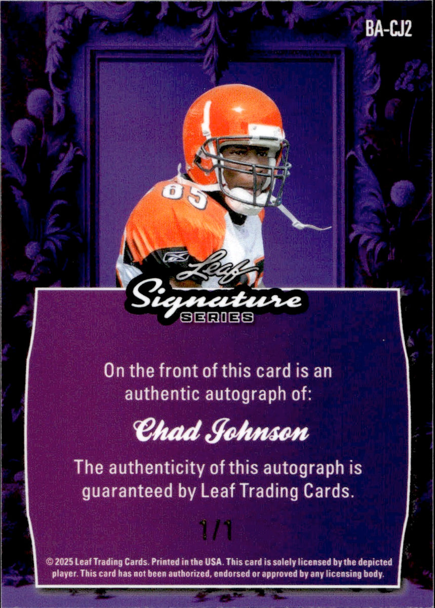 2025 Chad Johnson Leaf Signature Series GOLD SHIMMER AUTOGRAPH AUTO 1/