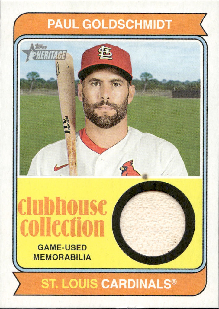 2023 Paul Goldschmidt Topps Heritage CLUBHOUSE COLLECTION BAT RELIC #C