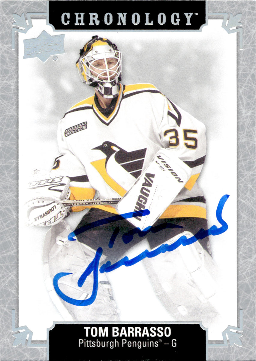 2018-19 Tom Barrasso Upper Deck Chronology FRANCHISE HISTORY AUTO AUTO