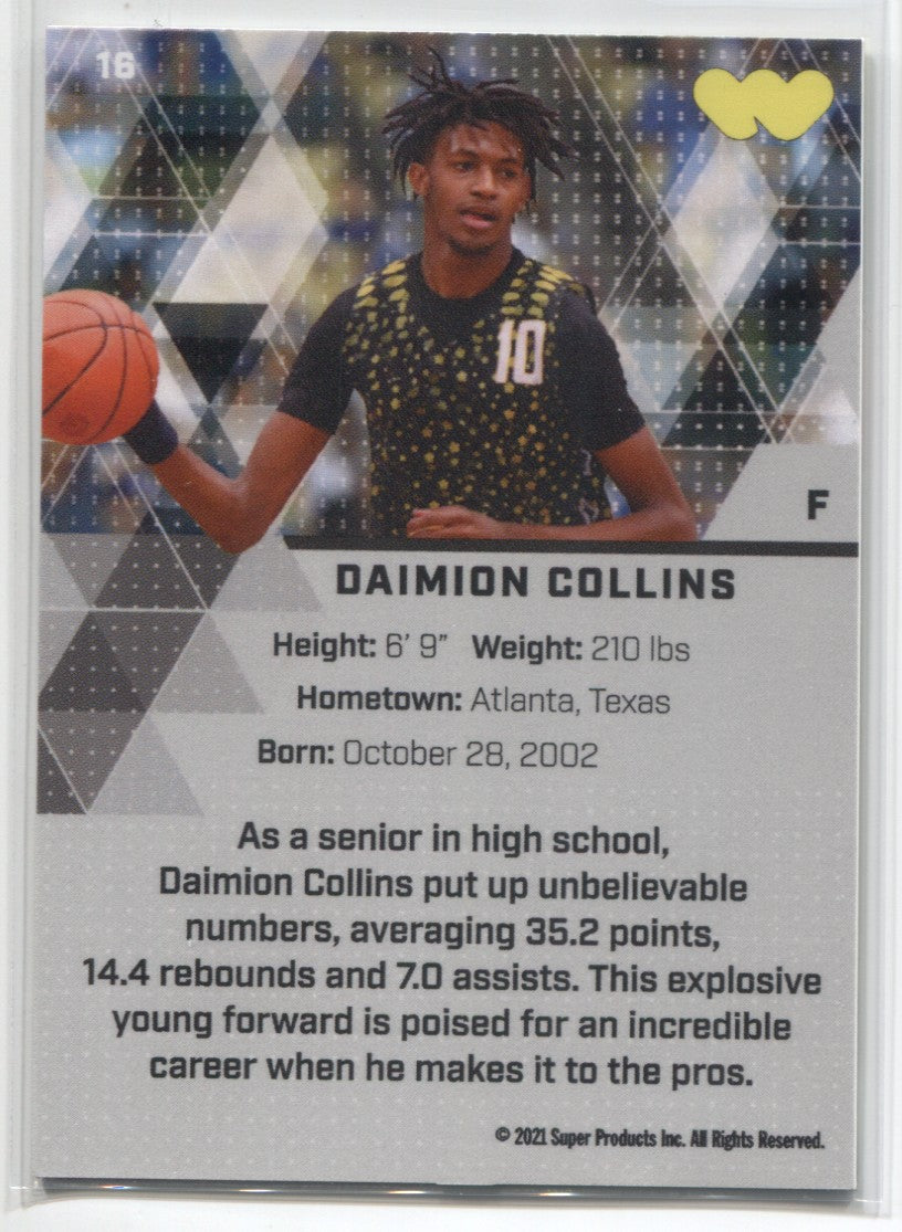 2021-22 Daimion Collins Super Glow ROOKIE RC #16 Kentucky Wildcats