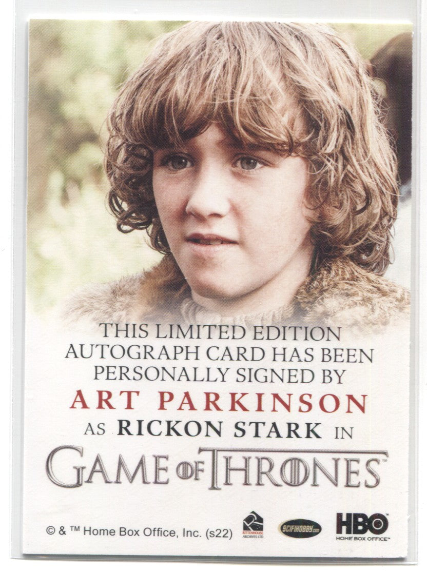 2022 Art Parkinson as Rickon Stark Rittenhouse Game of Thrones The Com